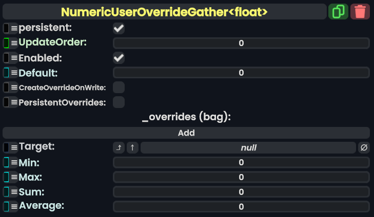 Component:NumericUserOverrideGather - Resonite Wiki